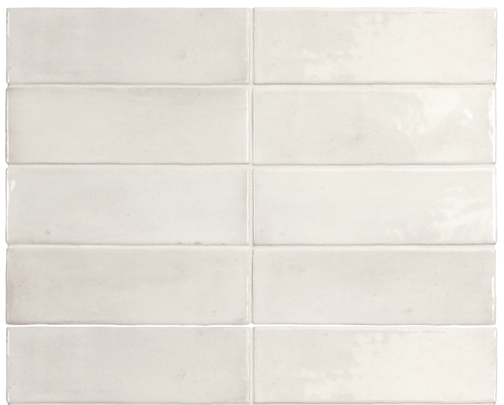 Porcelain EC Coco 2x6 White Glossy - Saltillo Tile Calgary