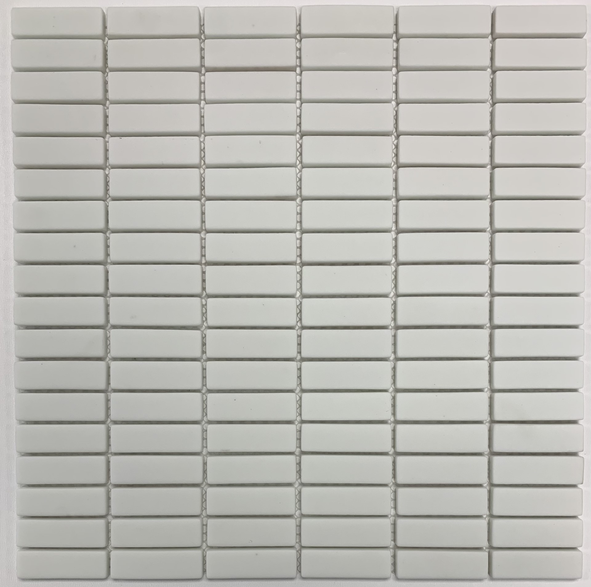 Glass RG Stacked White Matte - Saltillo Tile Calgary