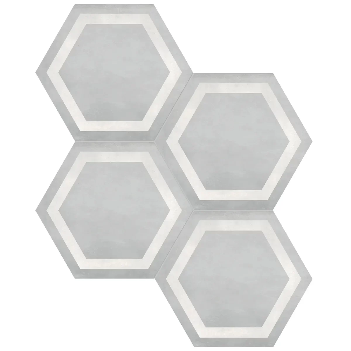 Porcelain AN Form Frame Hexagon Ice - Saltillo Tile Calgary