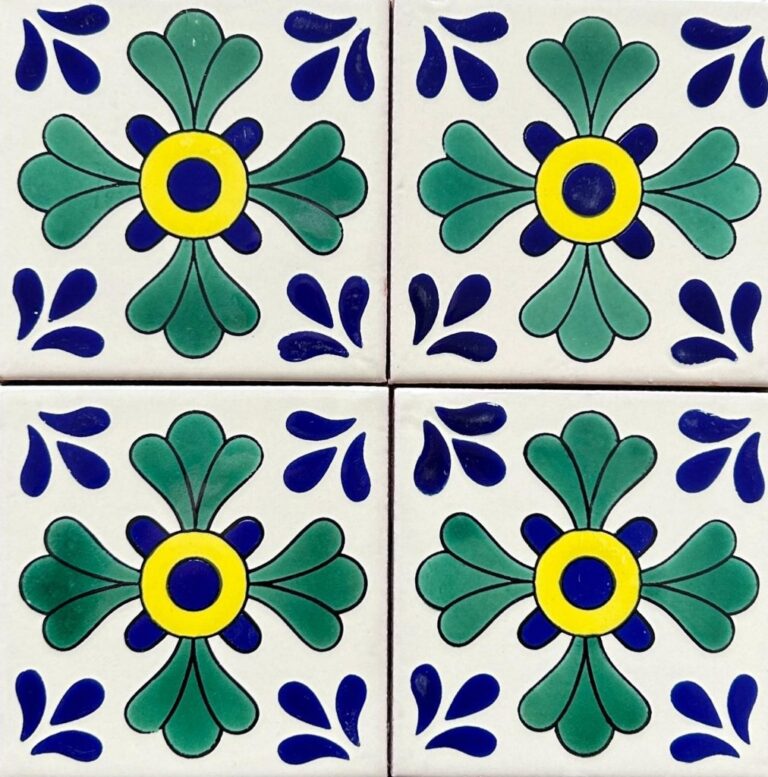 Talavera 4x4 OC101-B Green - Saltillo Tile Calgary